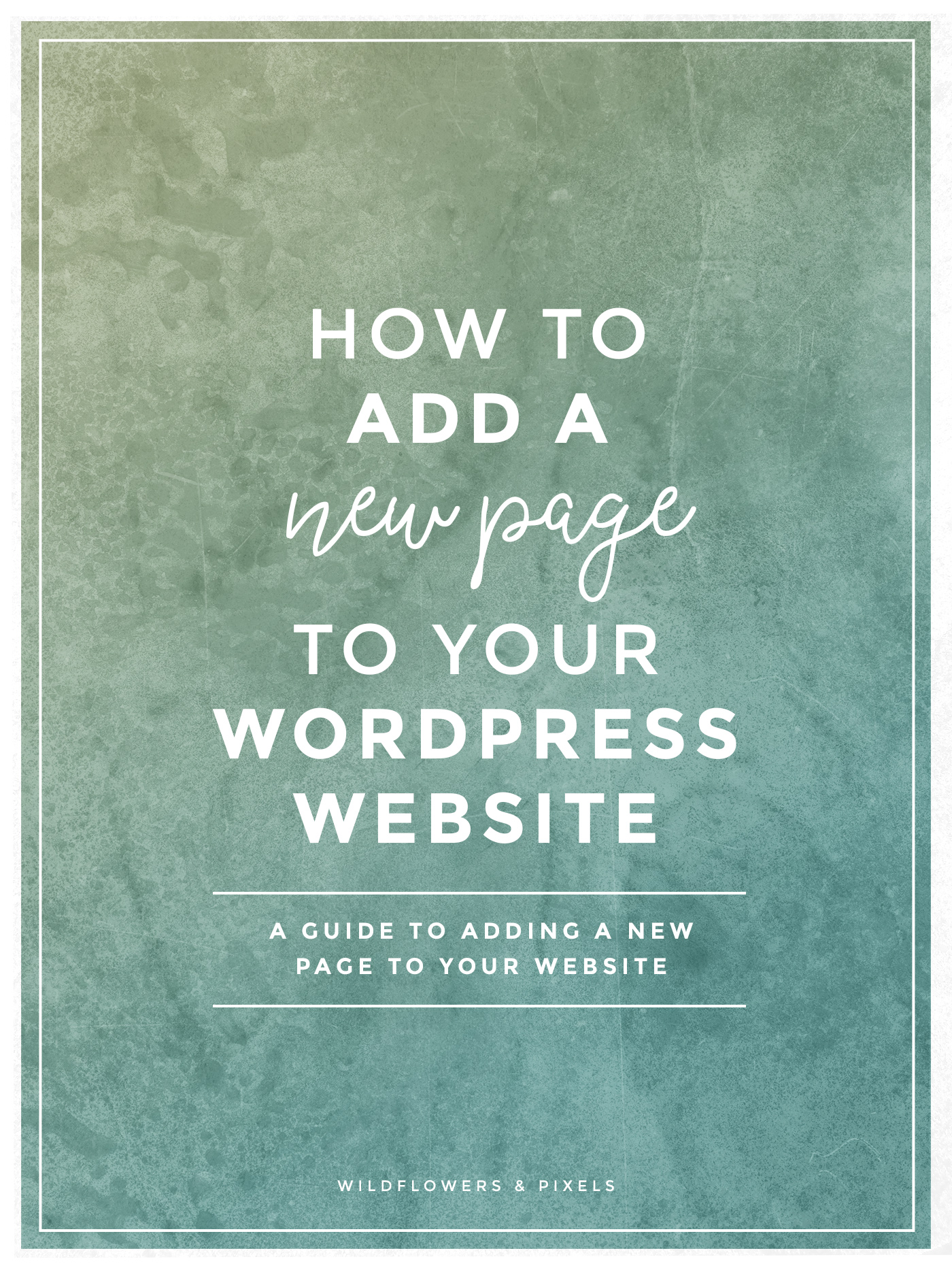 How To Add A New Page To Your WordPress Website